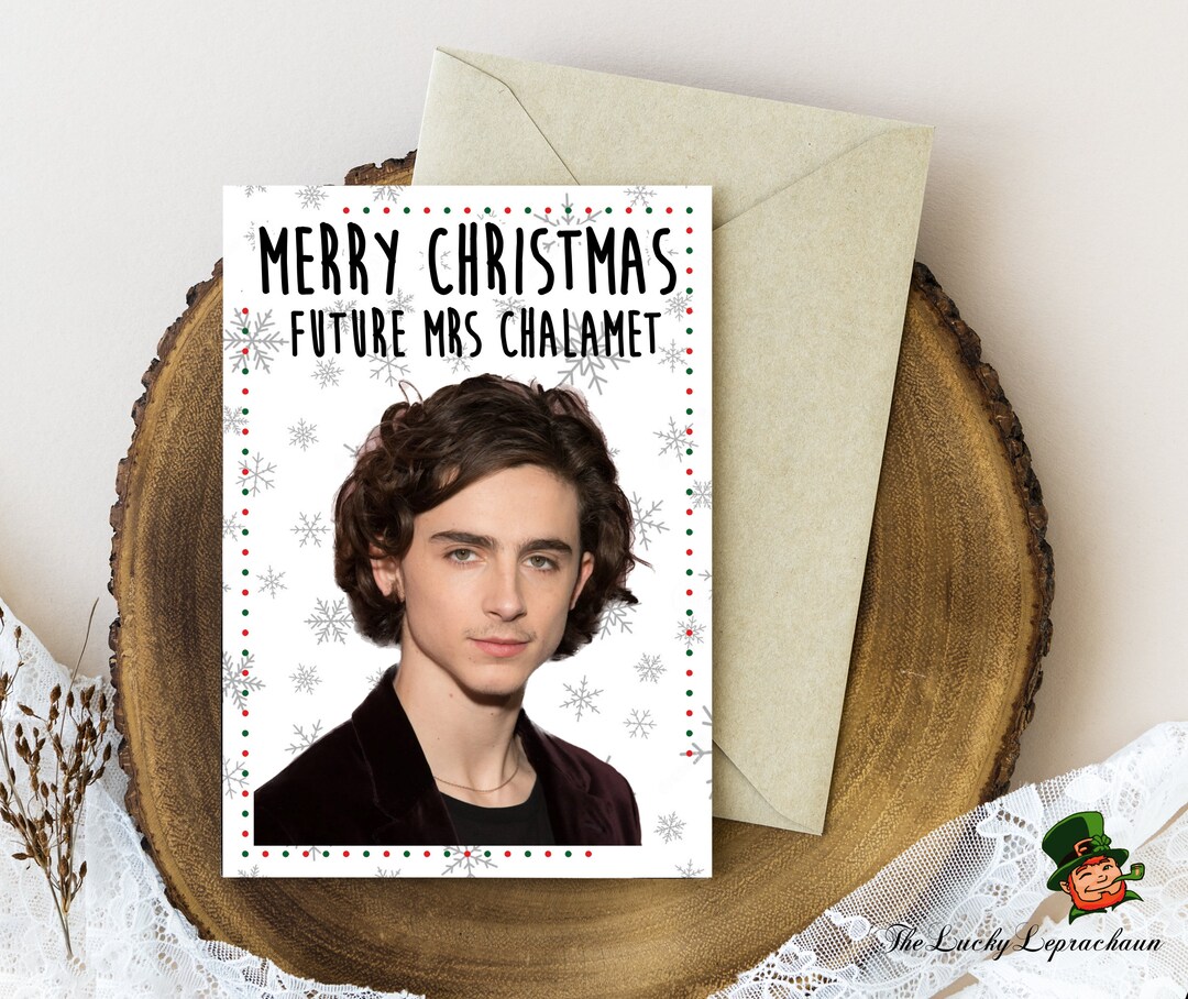 Timothee Chalamet Christmas Card, Funny Holiday Card - Etsy Canada