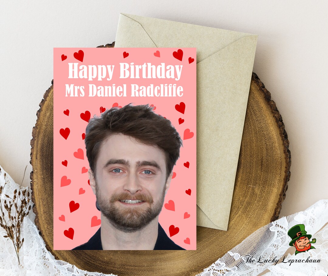 Daniel Radcliffe Birthday Card, Funny Birthday Card, - Etsy