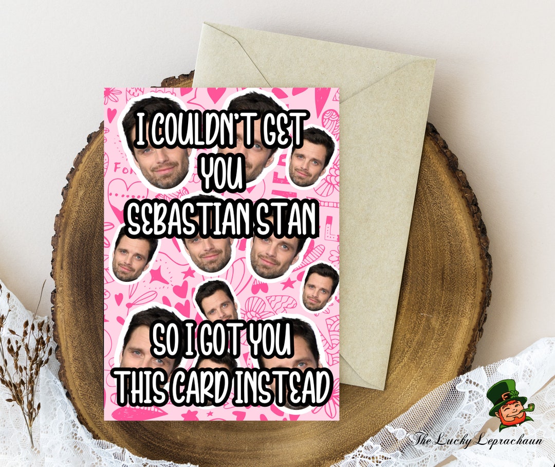 Sebastian Stan Birthday Card, Funny Birthday Card, - Etsy