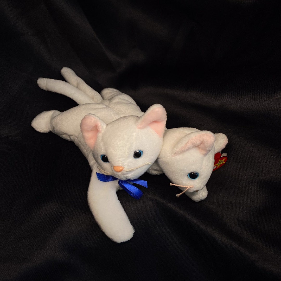 Custom Flip the White Cat Beanie Baby With Two Heads - Etsy