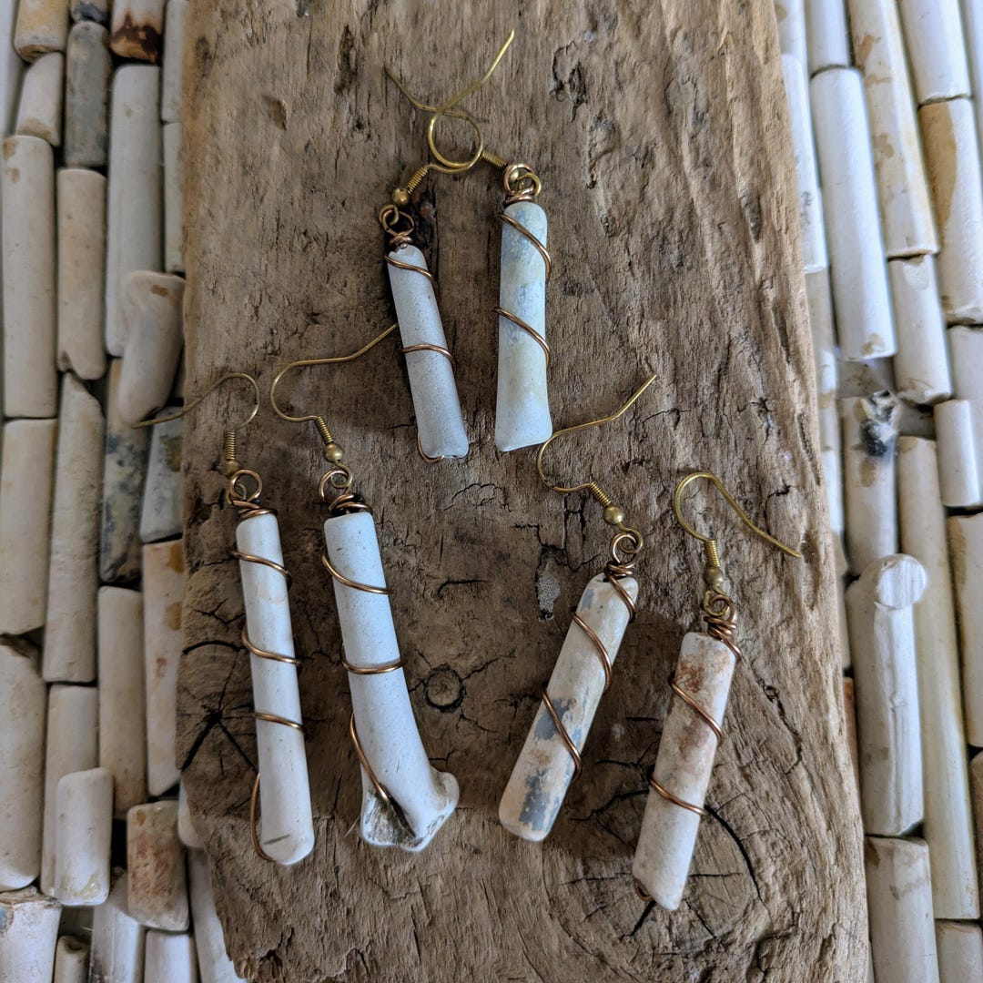 Handmade Upcycled Vintage Clay Pipe Earrings Combined With Copper Wire ...