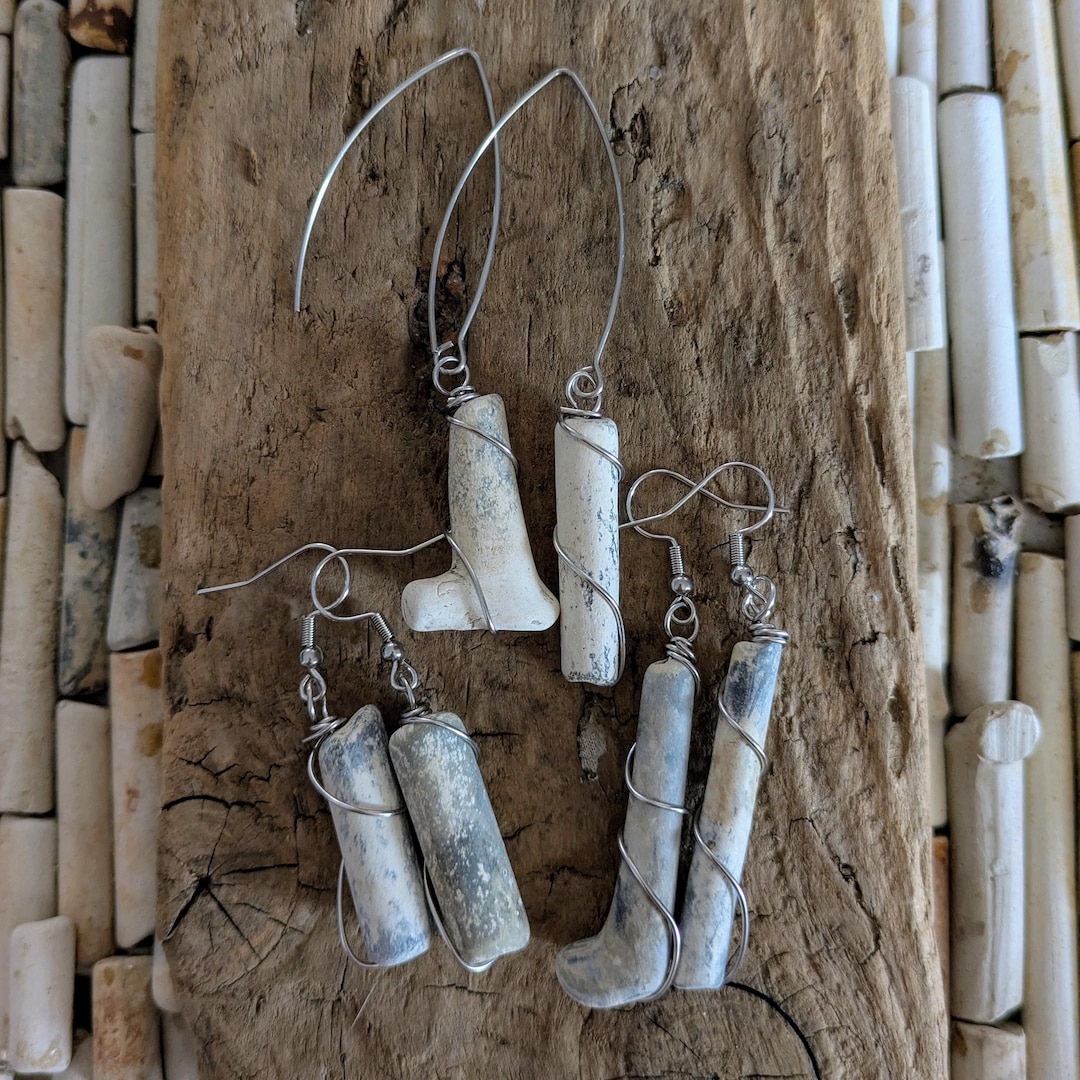 Handmade Upcycled Vintage Clay Pipe Earrings Combined With Stainless ...
