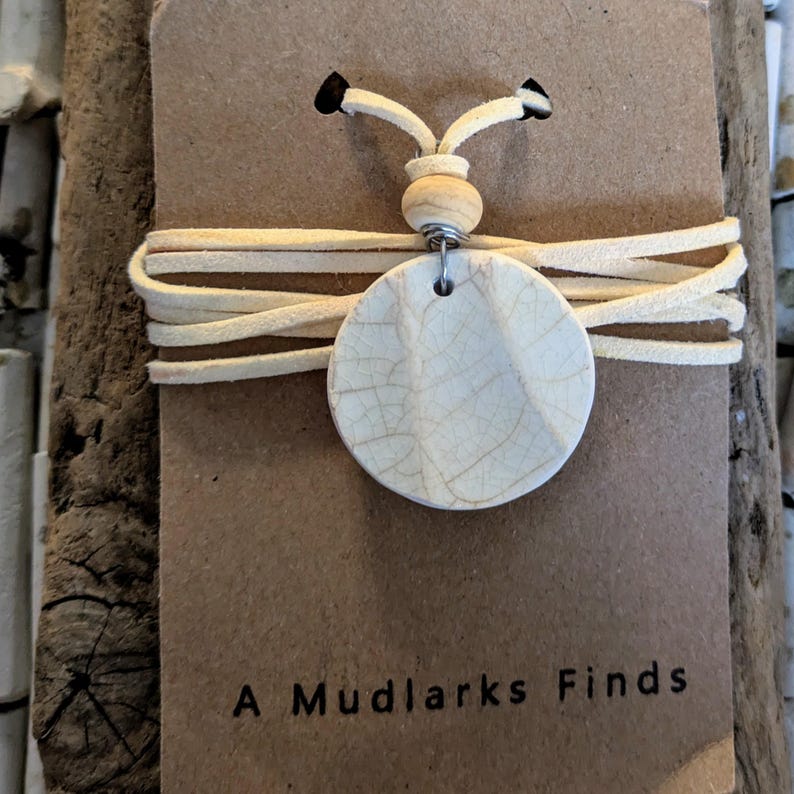 Handmade Upcycled Vintage Sea Pottery Pendant Necklace Combined With ...