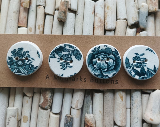15 X Handmade Upcycled Vintage Plate Buttons. Feb 6, 7, 8. - Etsy