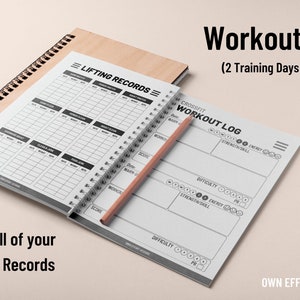 Printable Crossfit WOD Planner Daily Workout Notebook Personal Wods ...