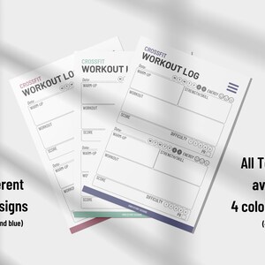 Printable Crossfit WOD Planner Daily Workout Notebook Personal Wods ...
