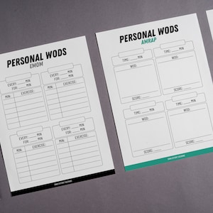 Printable Crossfit Workout Journal Daily Workout Planner Notebook ...