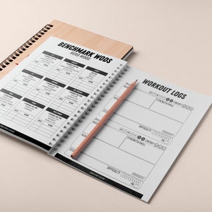 Printable Crossfit Workout Journal Daily Workout Planner Notebook ...