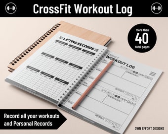 Printable Crossfit WOD Planner Daily Workout Notebook Personal Wods ...