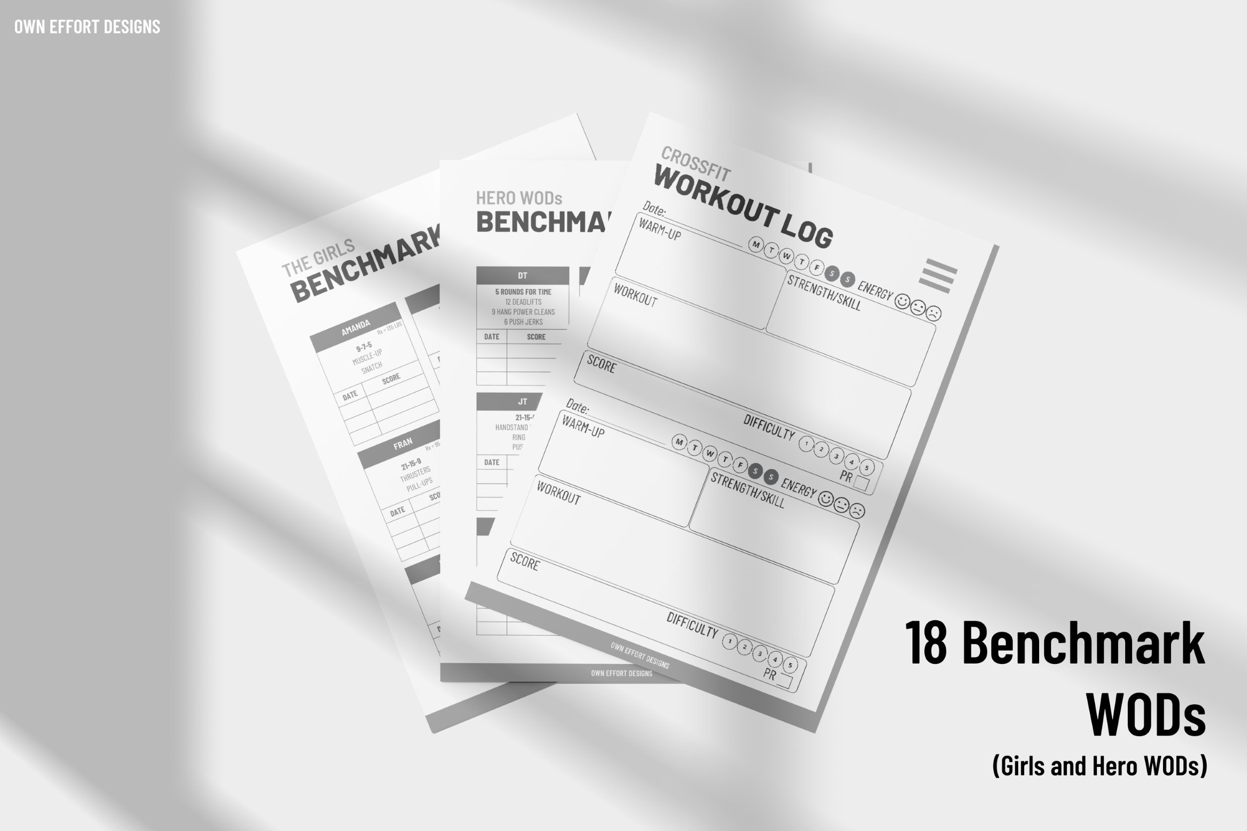 Printable Crossfit WOD Planner Daily Workout Notebook Personal Wods ...