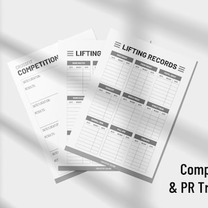 Printable Crossfit WOD Planner Daily Workout Notebook Personal Wods ...