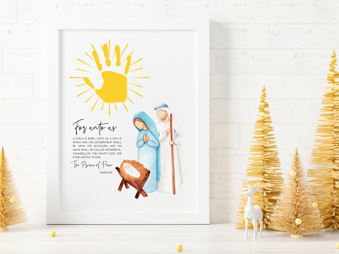Nativity Handprint Art Keepsake, Toddler Activity or Kid Craft for ...