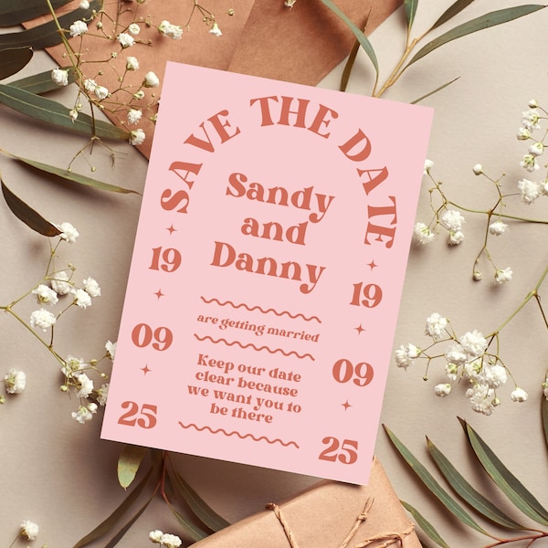 Retro Save the Date - Etsy UK