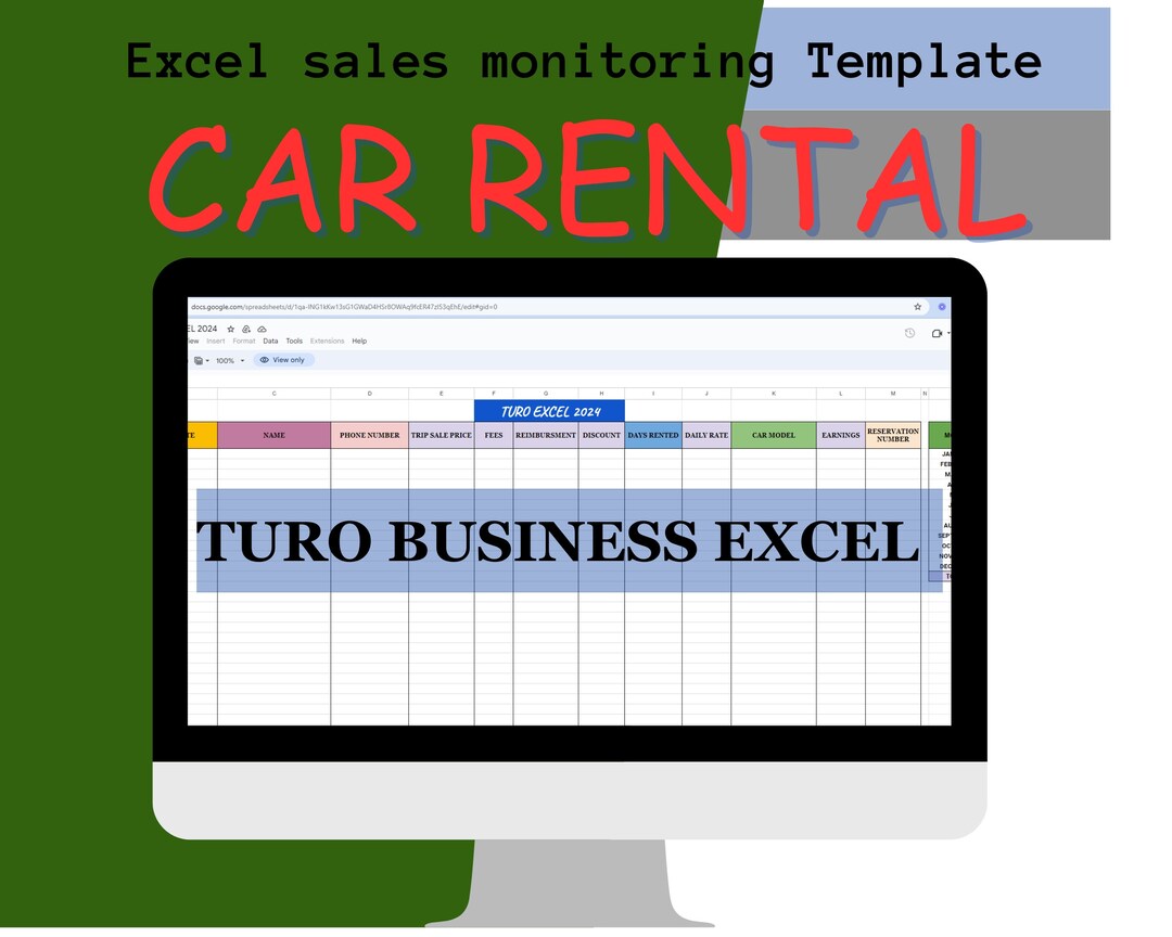 TURO Excel Sales Monitoring Template Sales Monitoring Editable ...