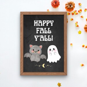 Happy Fall Y'all Halloween Digital Poster / Digital - Etsy