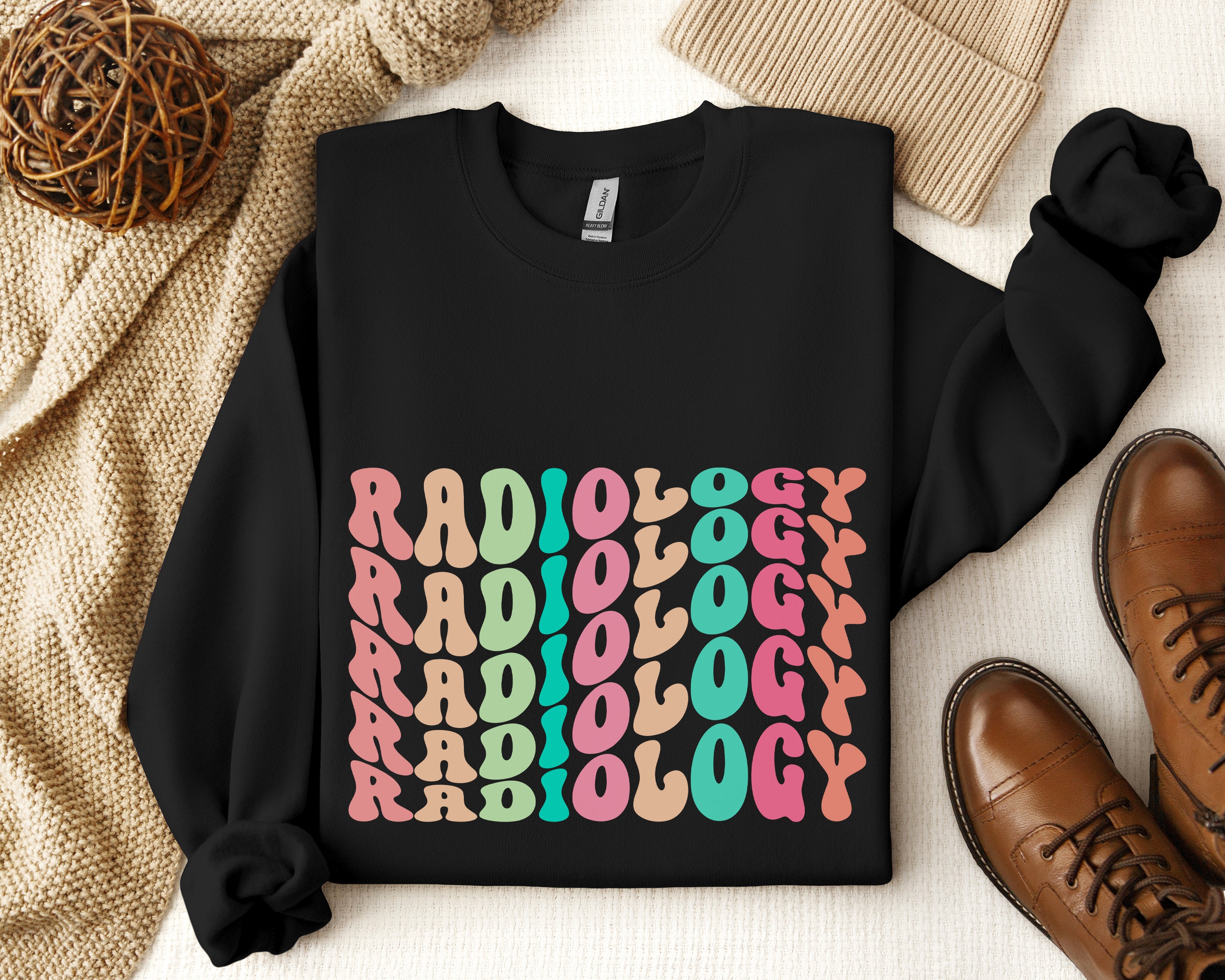 Groovy Colorful Radiology Sweatshirt for RAD Technician, Radiology ...
