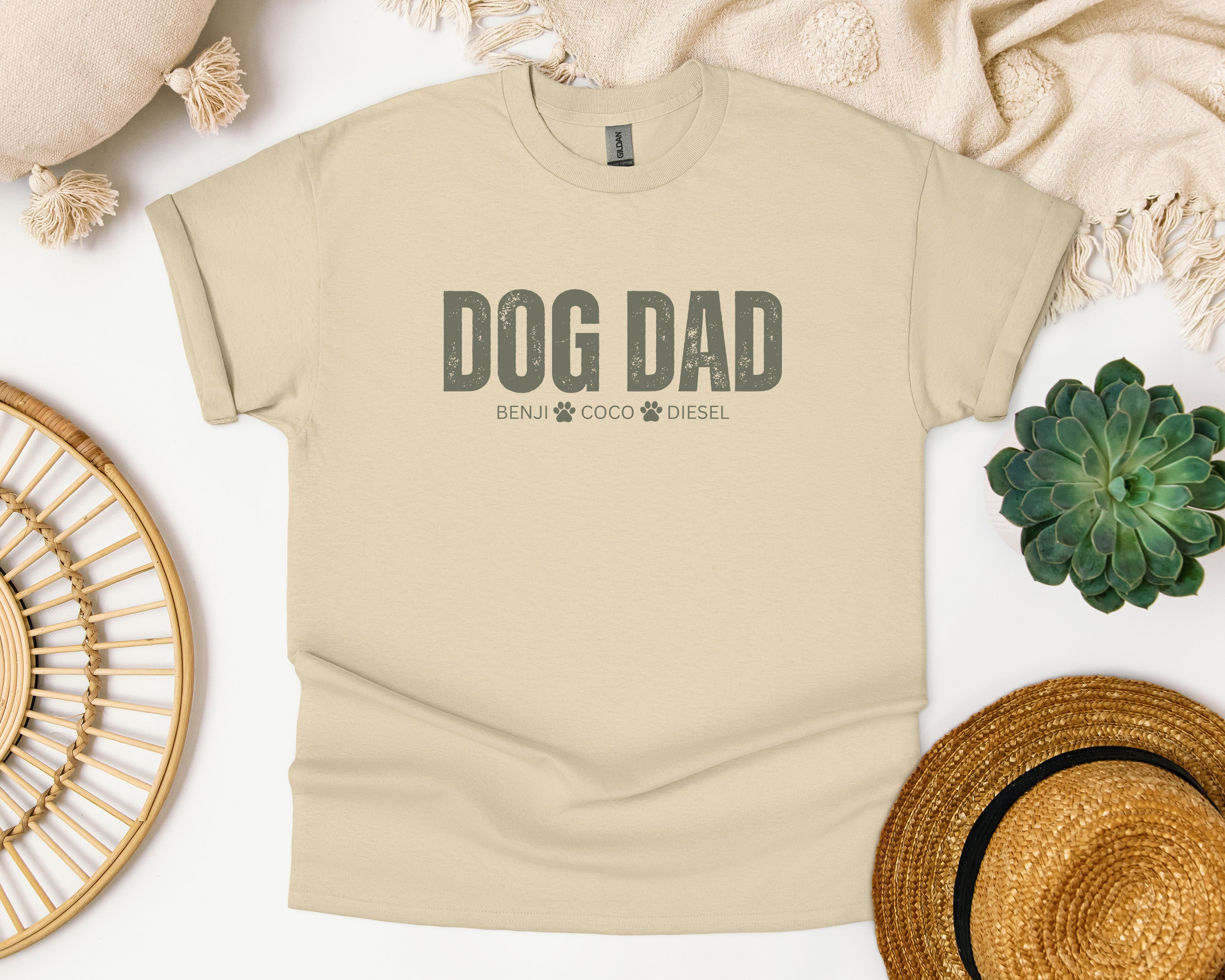 Custom Dog Dad Sweatshirt, New Dog Dad Shirt, Dog Dad Sweater With Dog ...