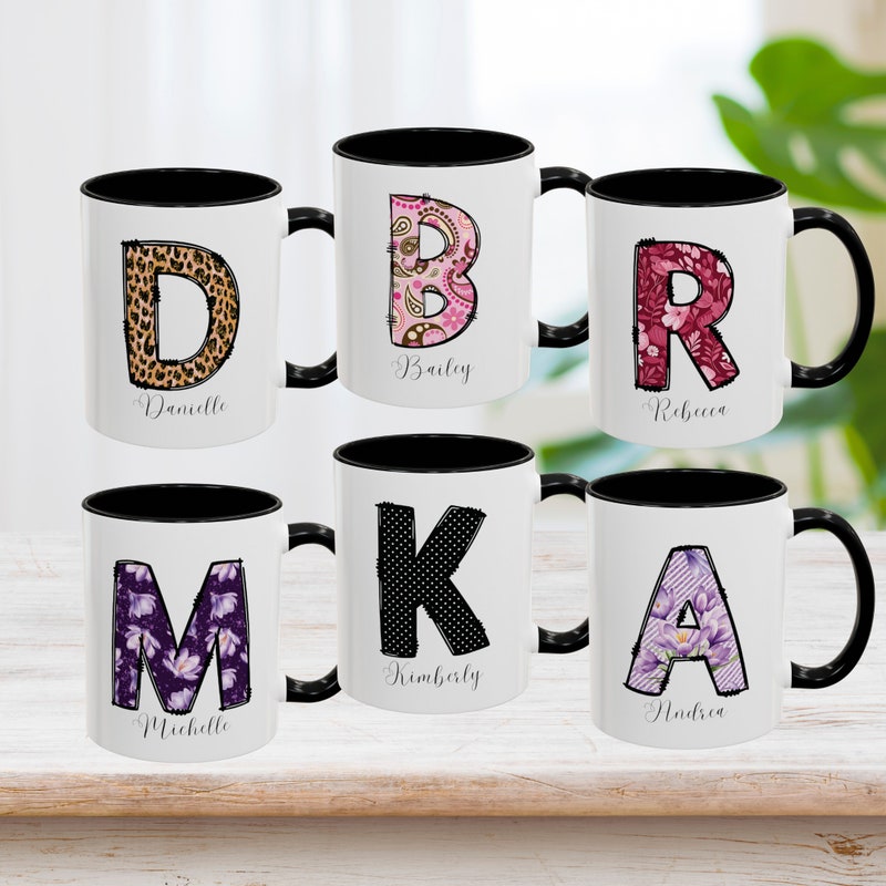 Initial Mugs - Etsy