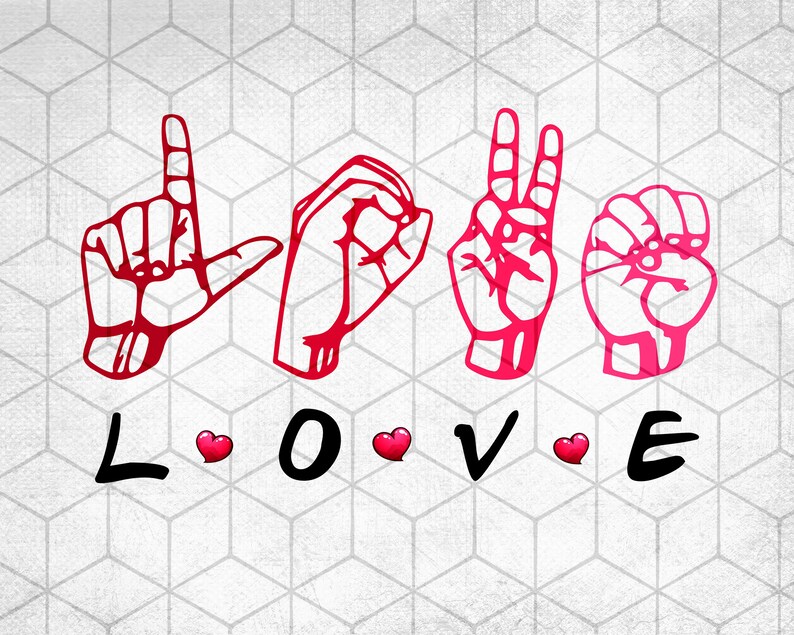 Hand Love Sign Language Valentine Png, Love ASL Valentine Png, American ...