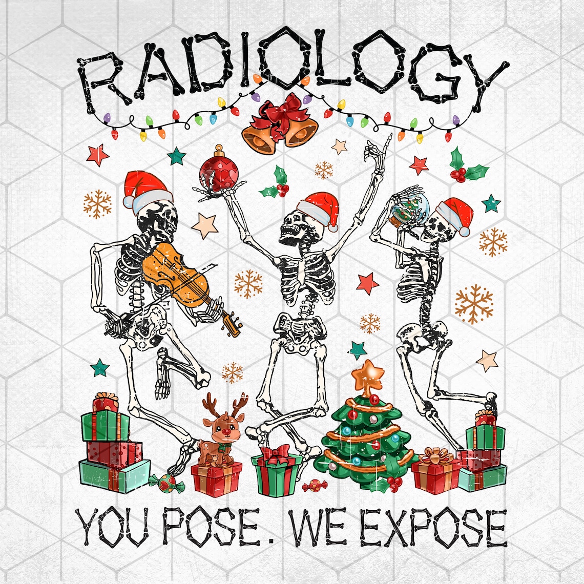 Merry Christmas Radilogy Png, Dance Skeleton Radiology Png, Christmas ...