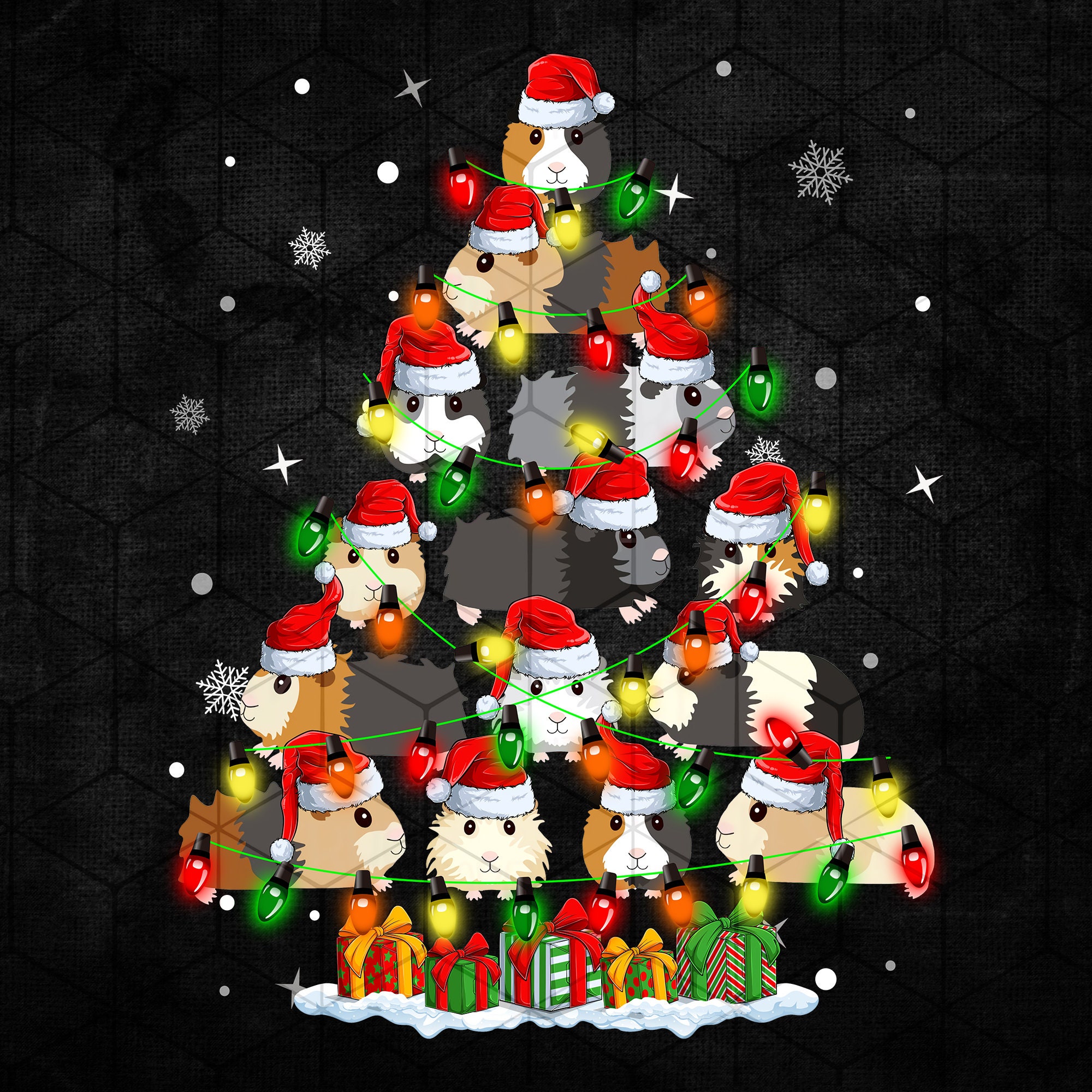 Guinea Pig Christmas Tree Png, Merry Christmas Guinea Pig Png, Guinea ...