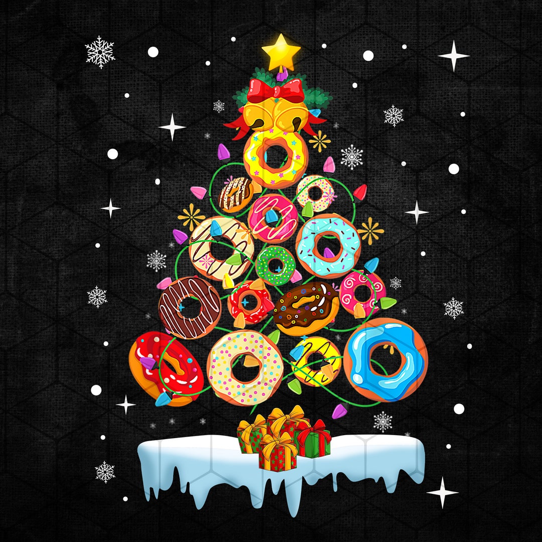 Donut Christmas Tree Png Merry Christmas Donut Png Christmas - Etsy ...