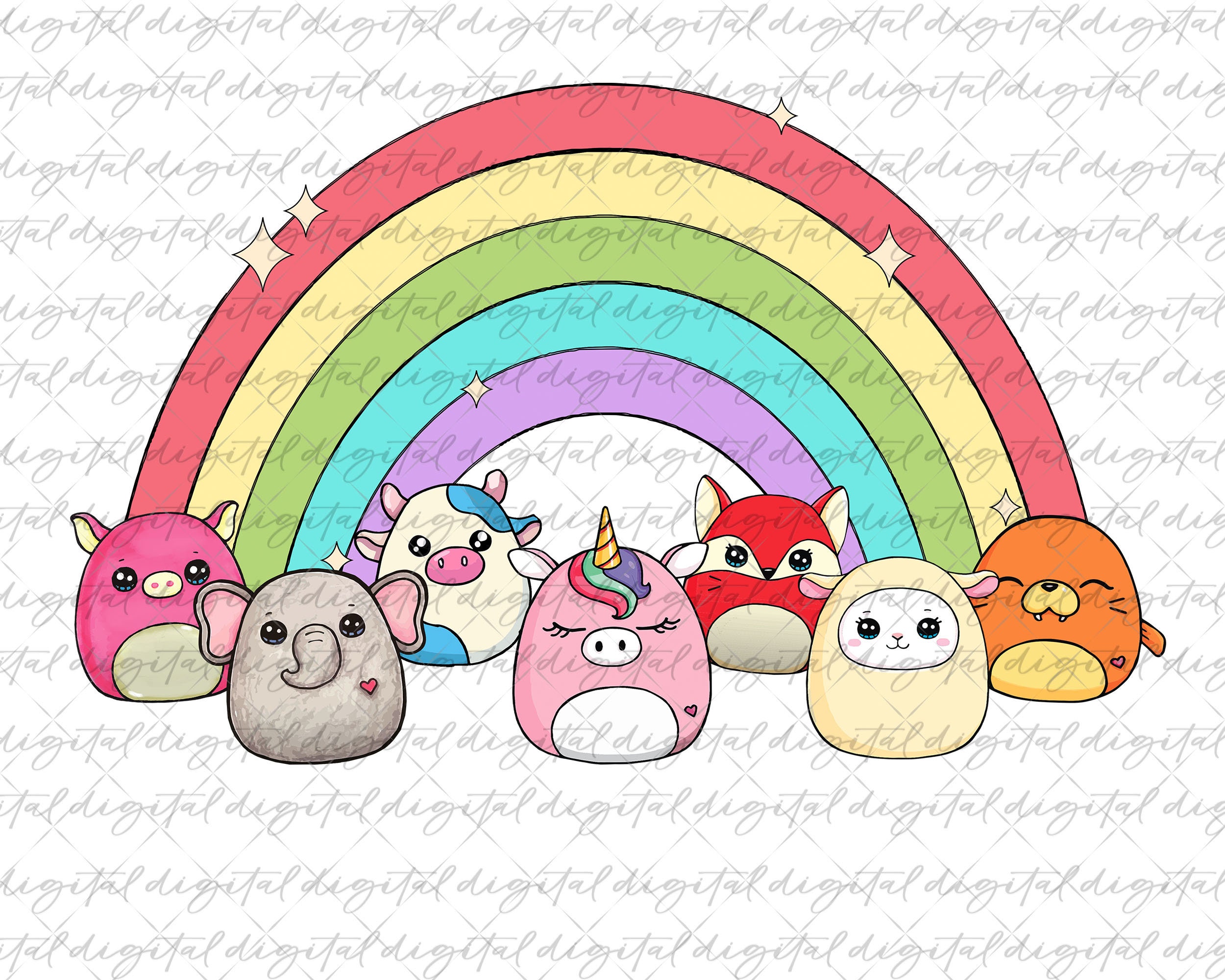 Rainbow Squishmallow Girl Png, Cute Squishmallow Png, Squishmallow ...