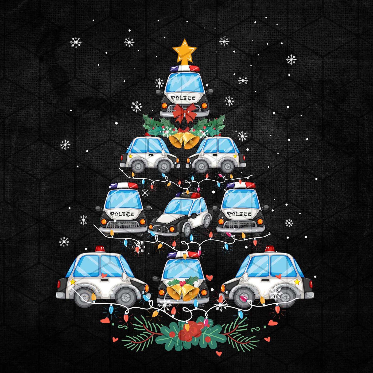 Police Car Christmas Tree Png, Merry Christmas Policeman Png, Police ...