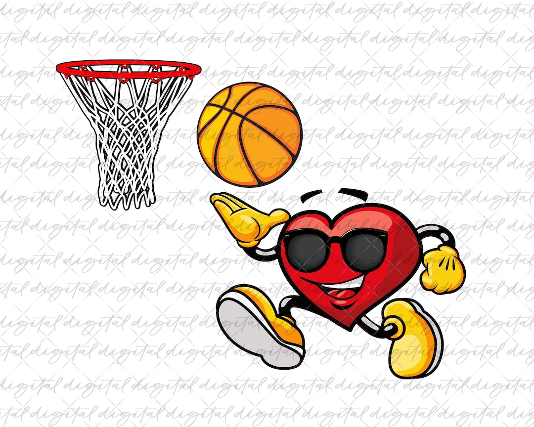 Heart Valentine Basketball Png, Valentine's Day Png, Basketball ...
