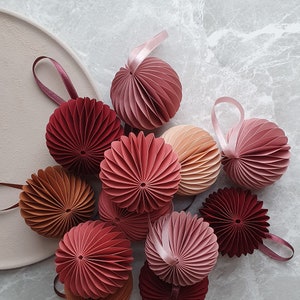 Paper Handmade Decoration, Scandi Christmas Decoration, Honeycomb ...