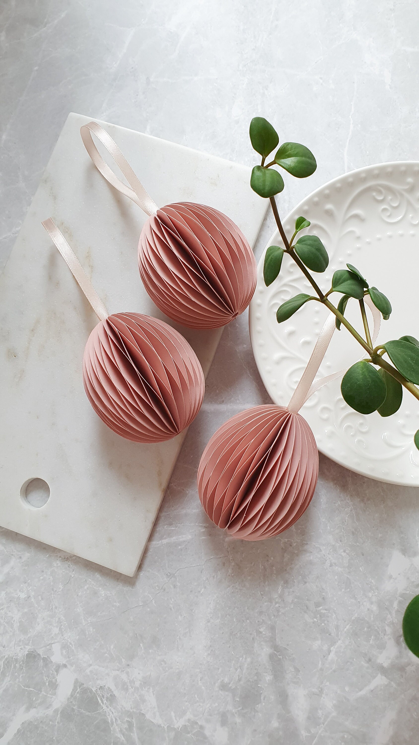 Easter Paper Handmade Egg, Easter Blush Decoration, Spring Decorations ...