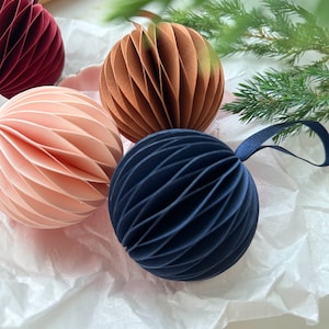 Paper Handmade Decoration, Scandi Christmas Decoration, Honeycomb ...