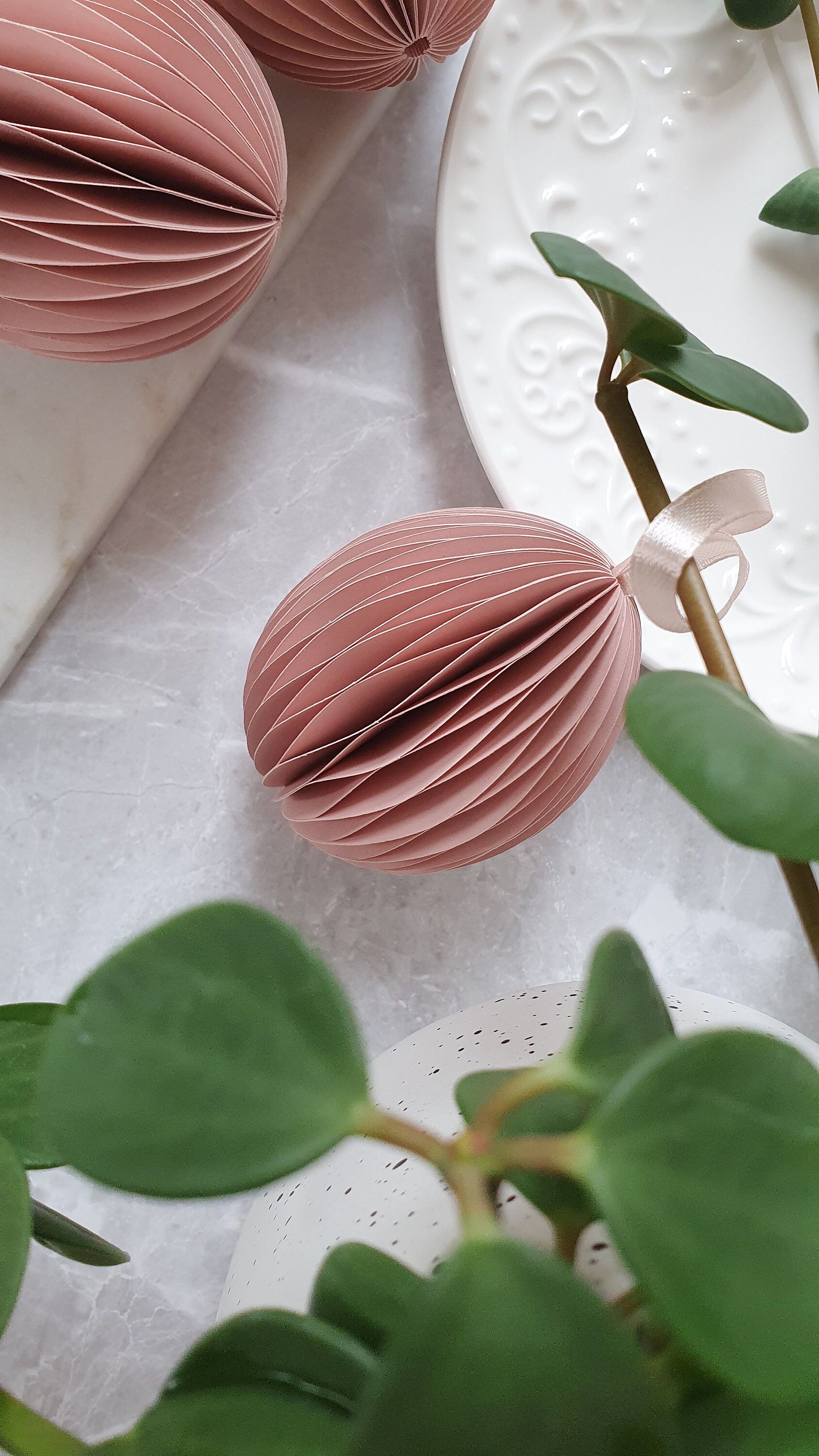 Easter Paper Handmade Egg, Easter Blush Decoration, Spring Decorations ...