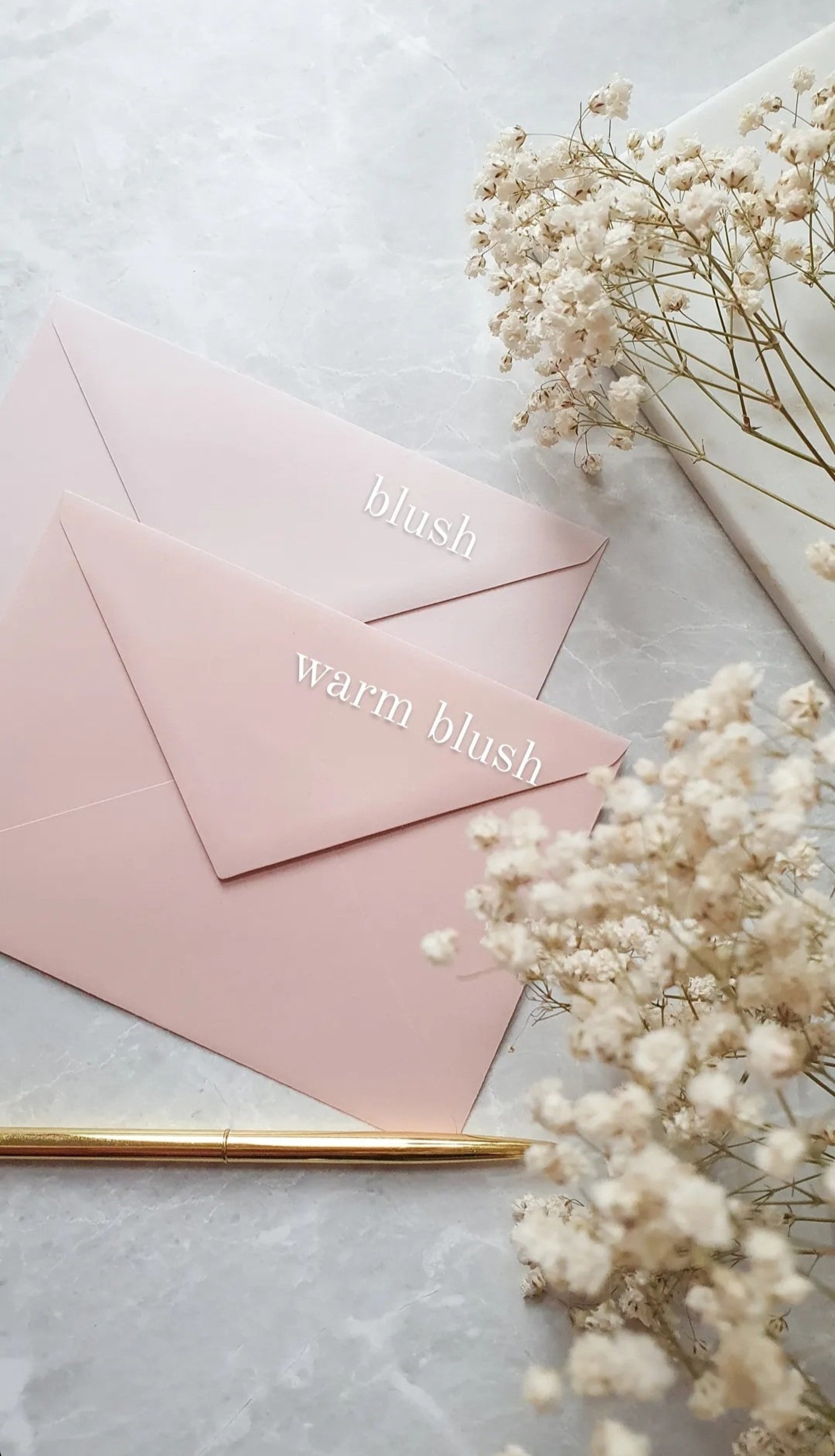 C6, B6 SIZE Blush Wedding Envelope Soft Pink Invitation Envelope ...