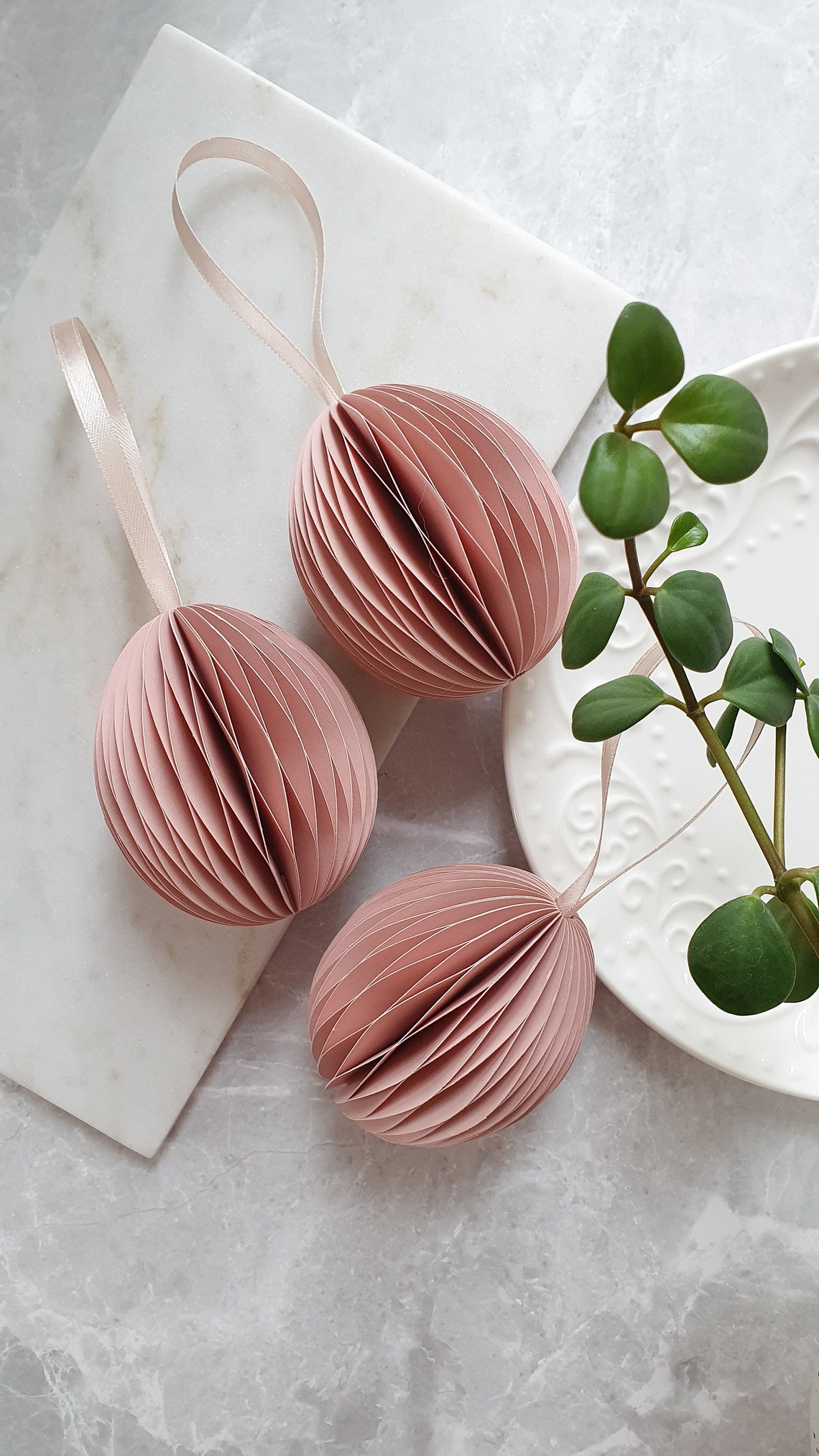 Easter Paper Handmade Egg, Easter Blush Decoration, Spring Decorations ...