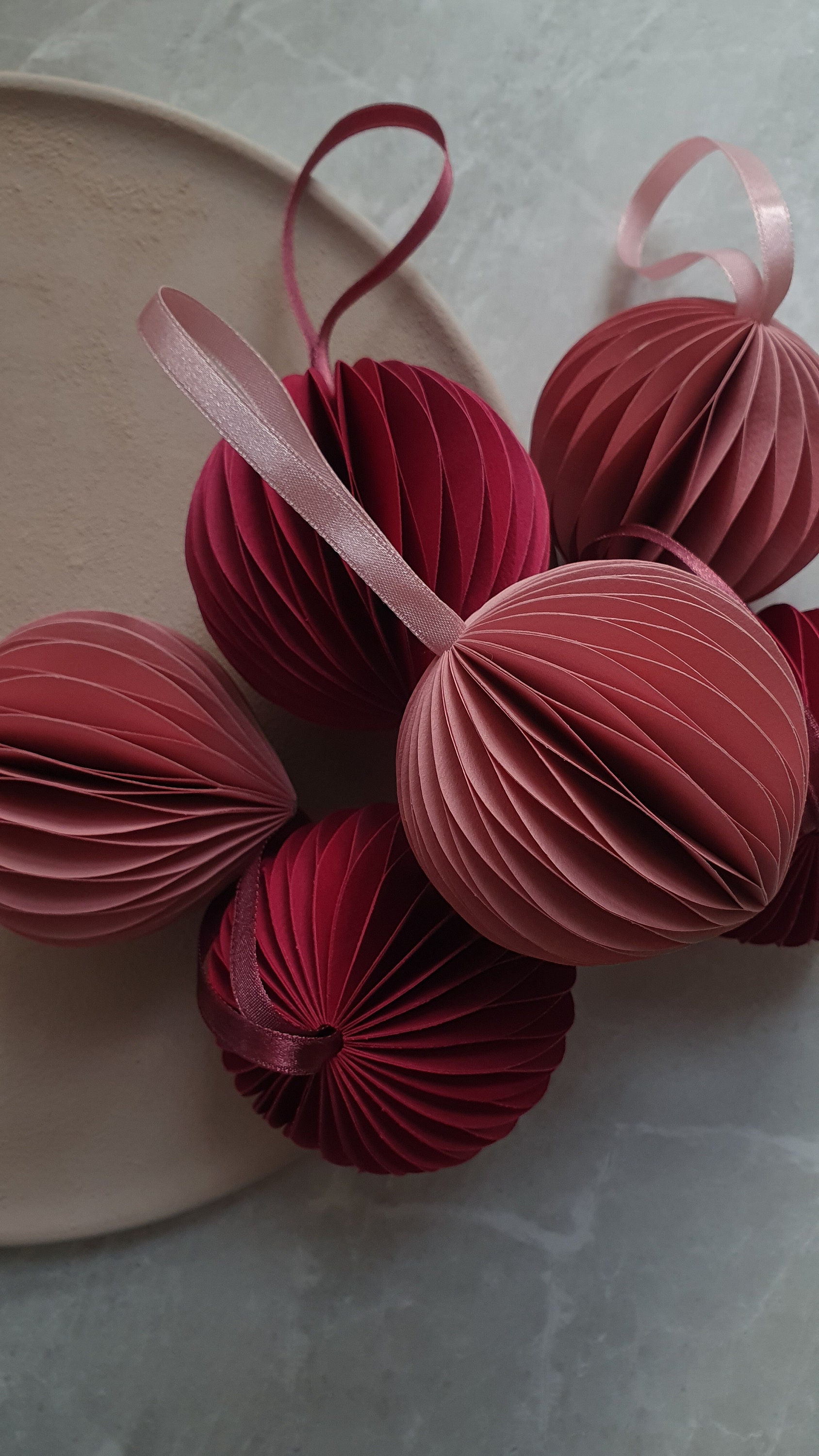 Paper Handmade Decoration, Scandi Christmas Decoration, Rustic ...