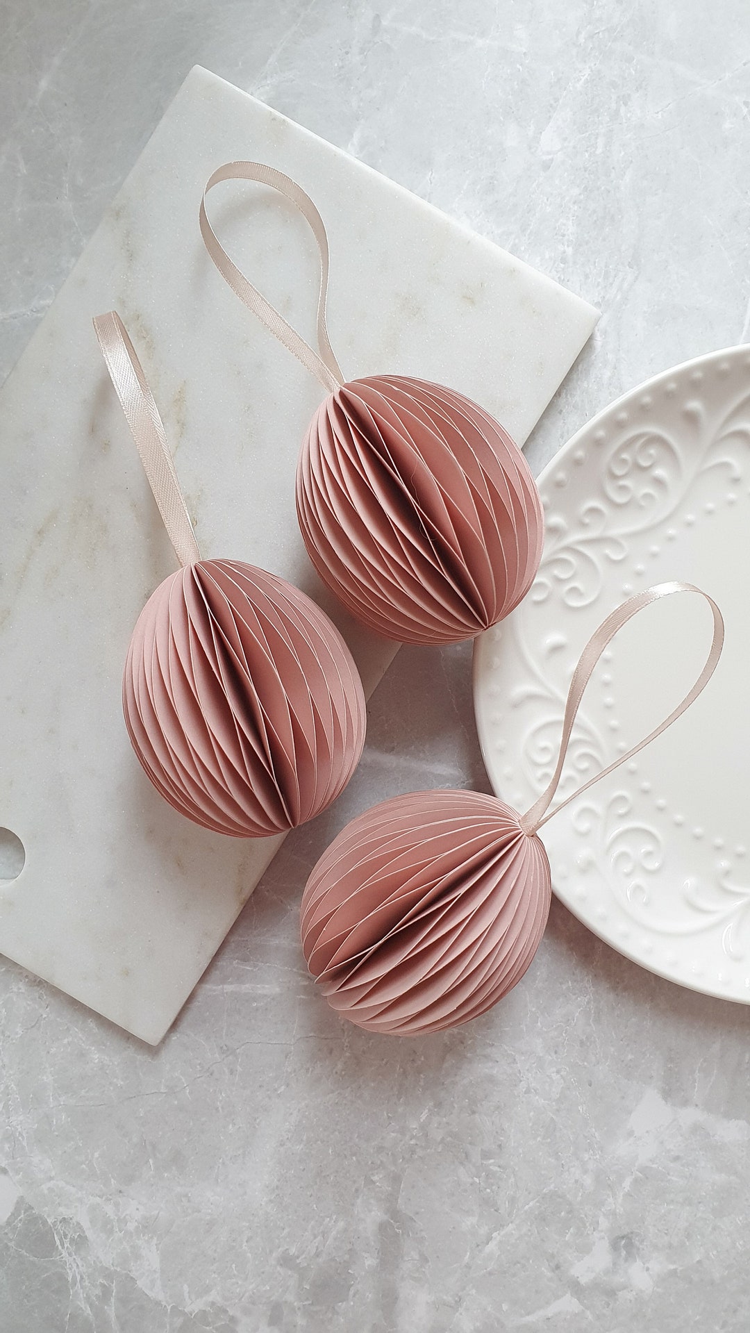 Easter Paper Handmade Egg, Easter Blush Decoration, Spring Decorations ...