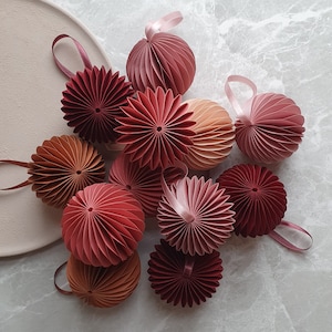 Paper Handmade Decoration, Scandi Christmas Decoration, Honeycomb ...