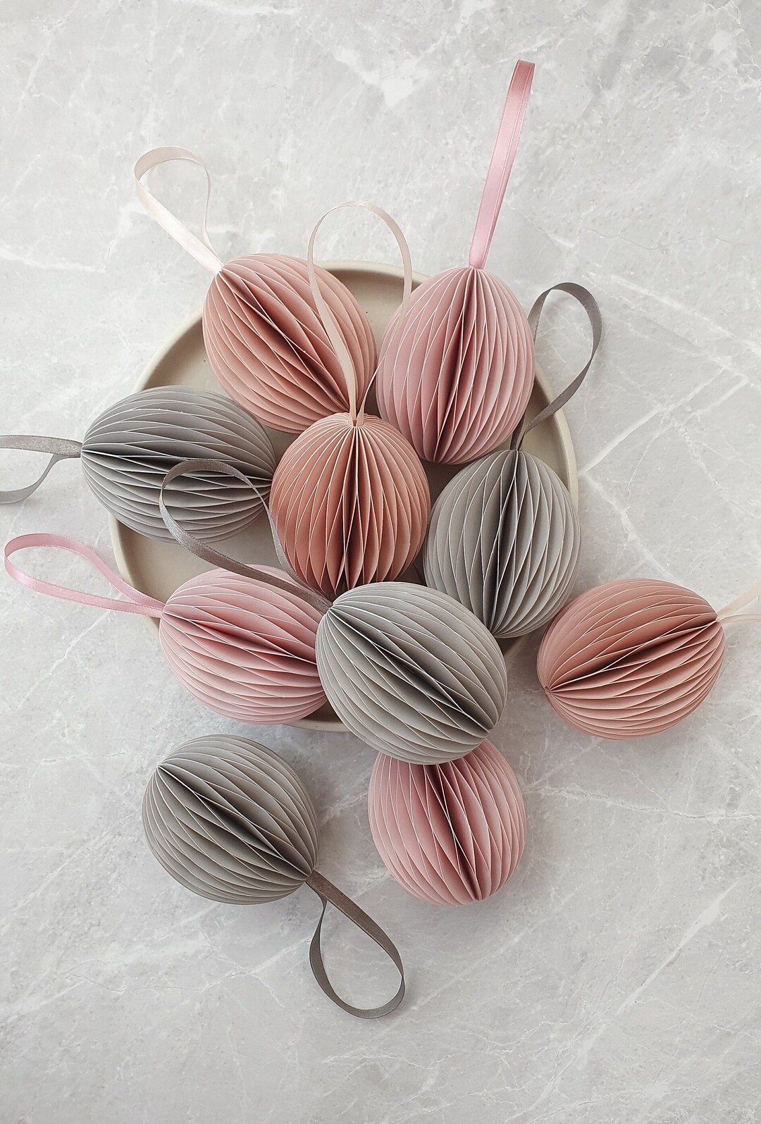 Easter Grey Paper Decor, Handmade Egg, Easter Eco Decoration, Spring ...