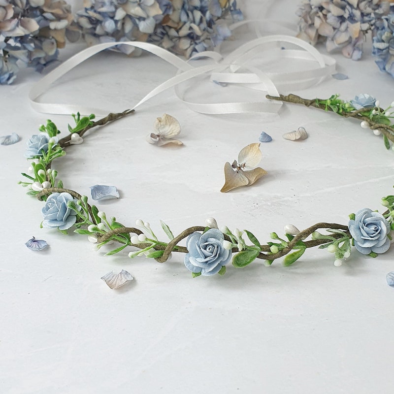 Blue Flower Crown - Etsy