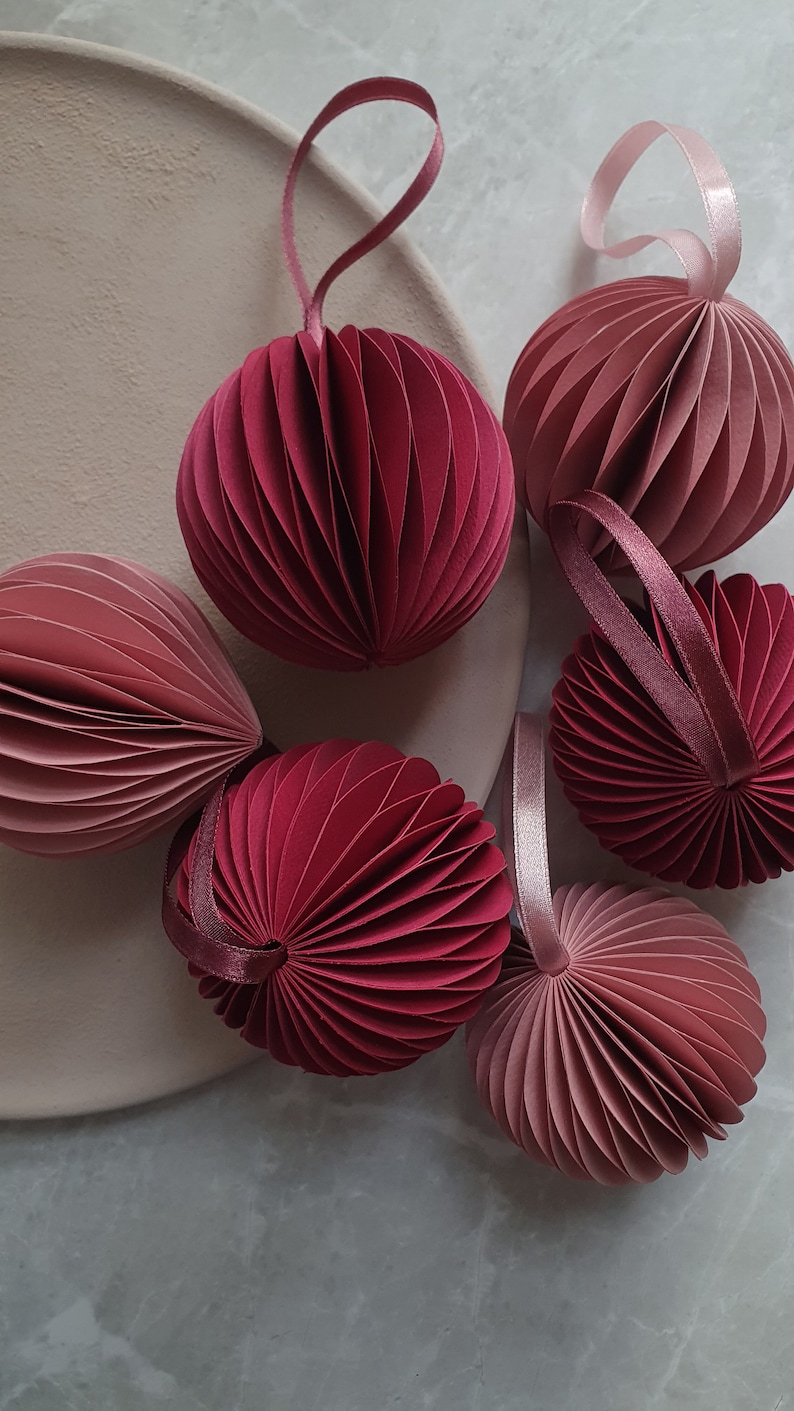 Paper Handmade Decoration, Scandi Christmas Decoration, Rustic ...