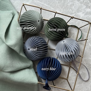 Paper Handmade Decoration, Scandi Christmas Decoration, Honeycomb ...