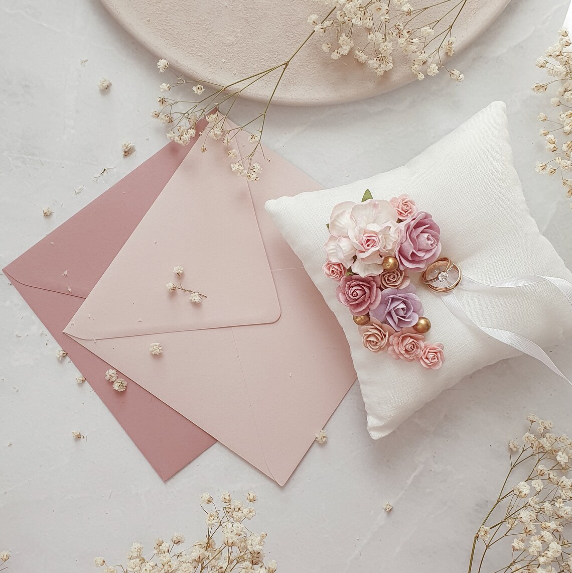 K4 SIZE Blush Wedding Envelope Dusty Rose Invitation Envelope Wedding ...