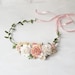 Blush Baby Flower Crown Pink Baby Breath Flower Girl Crown Soft Pink ...