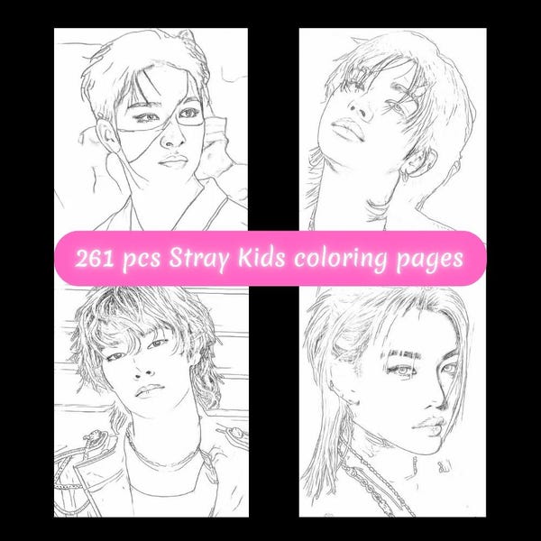 Stray Kids Coloring Pages - Etsy