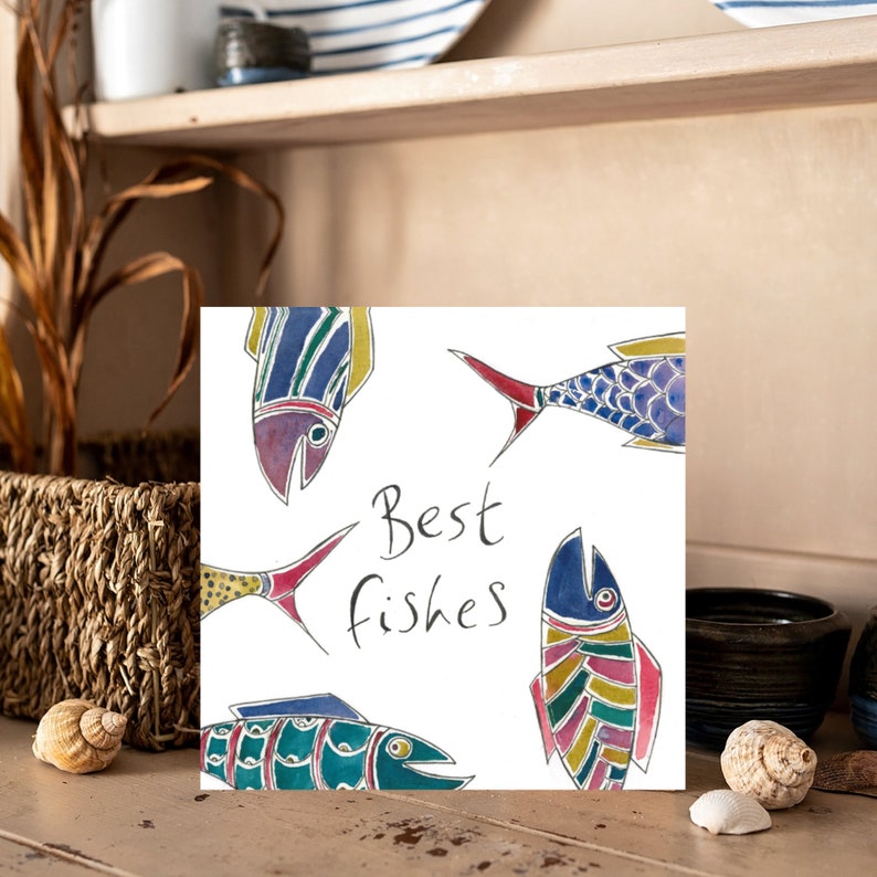 Best Fishes Fish Greeting Card - Etsy
