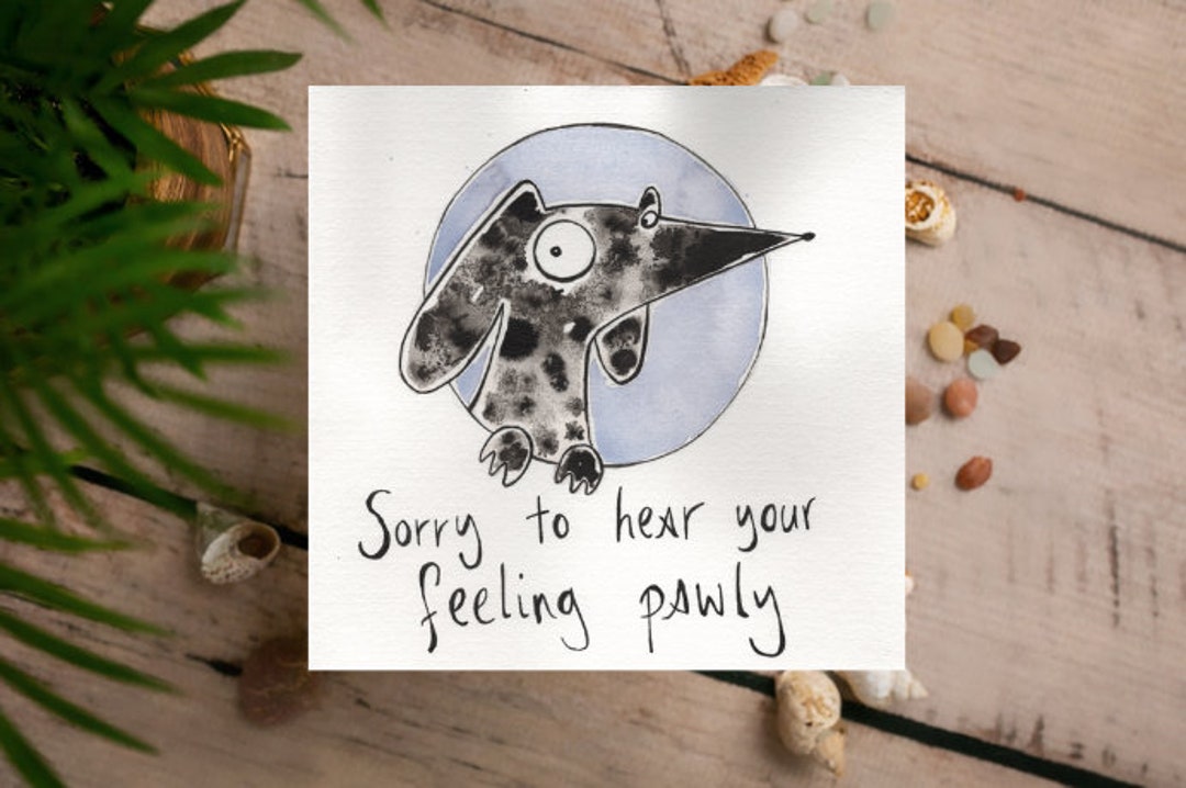 Get Well Soon Roofus Greeting Card-sorry to Hear Your Feeling - Etsy