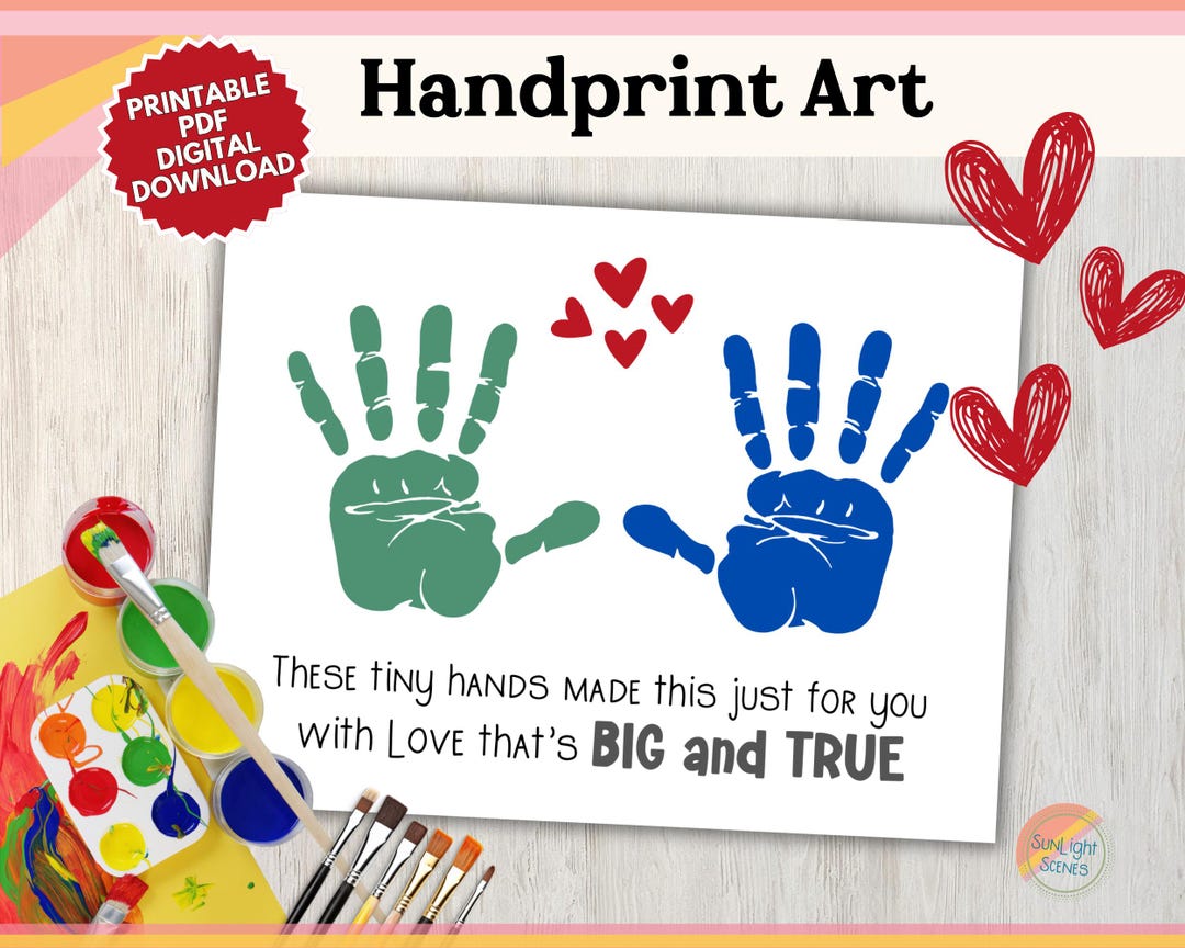 Tiny Hands Poem Love Handprint Art, Mother's Day Keepsake Gift ...