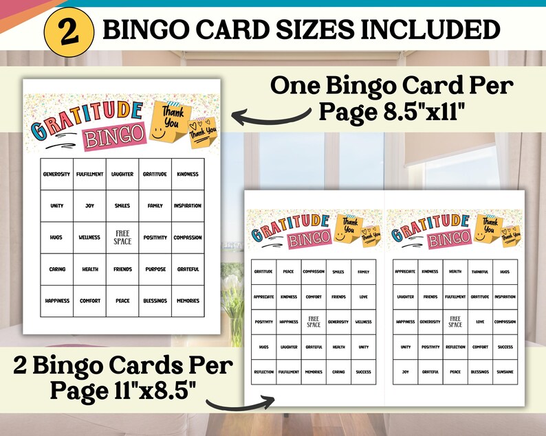 Gratitude Bingo Cards Printable PDF, Fall Thanksgiving Game 100 Bingo ...