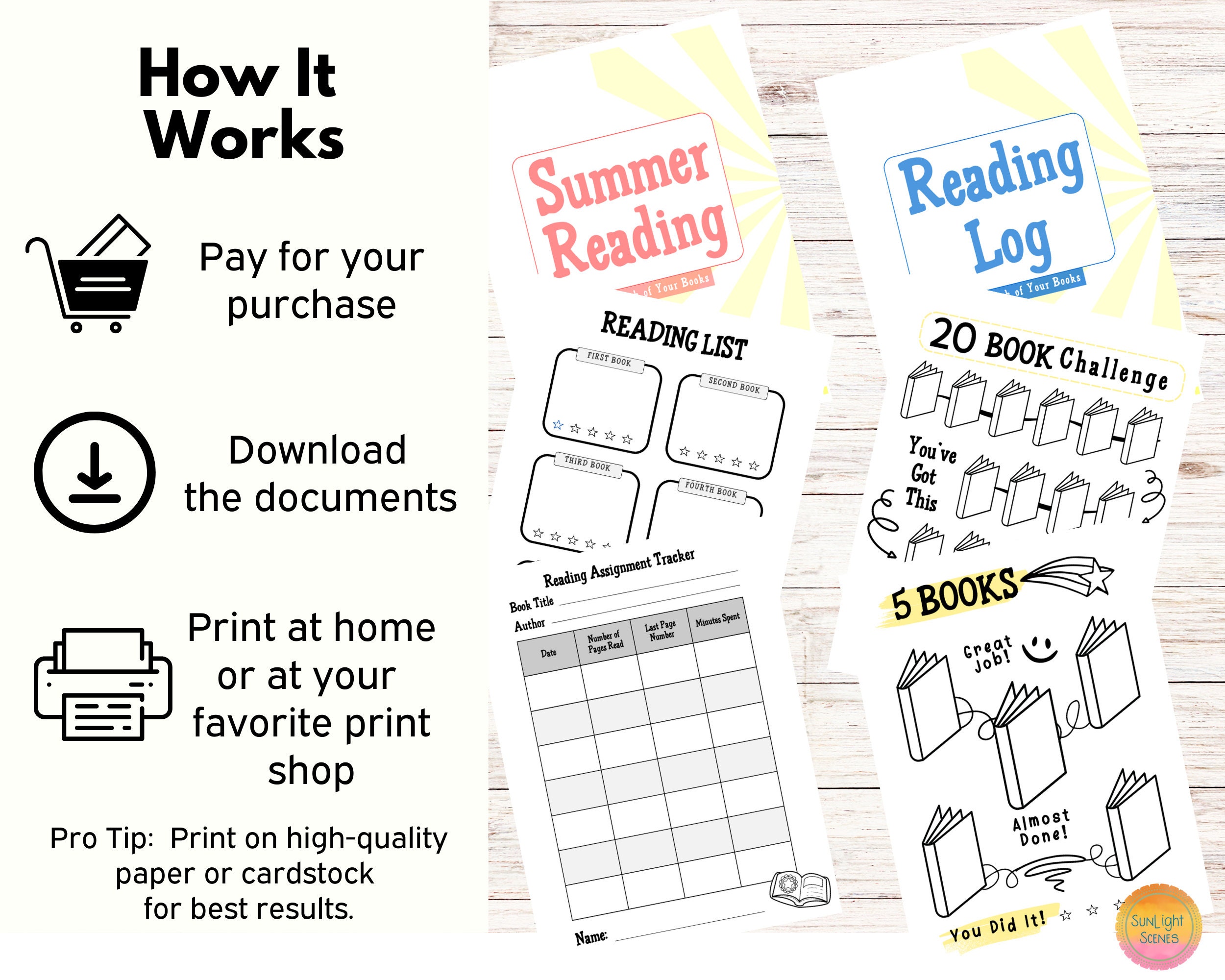 Summer Reading Journal Challenge Chart Kids Reading Log Book - Etsy